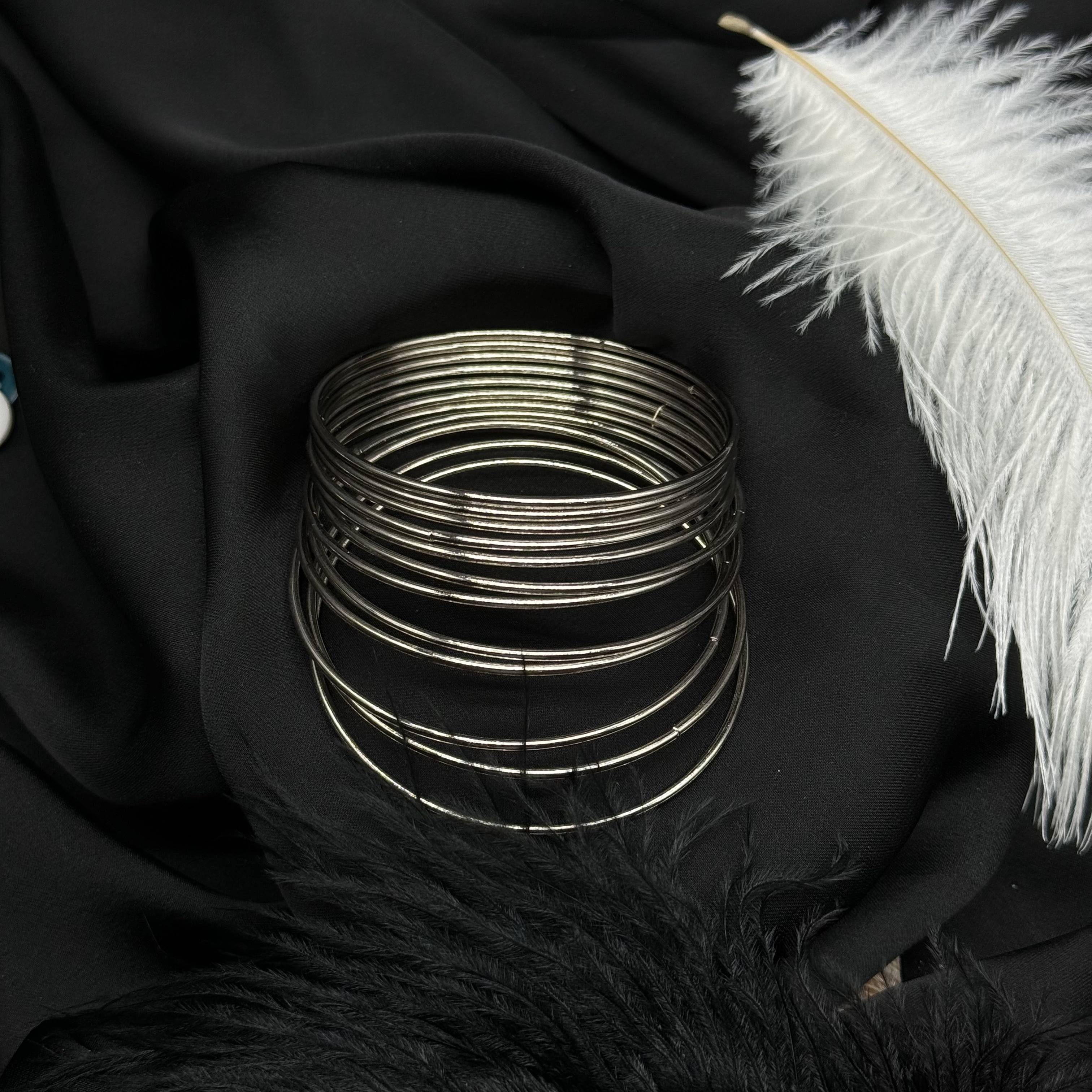 Silver Stack Bangles – The Grey